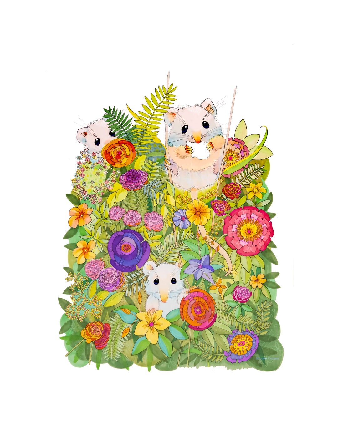 Field Mice in the Garden - Etsy