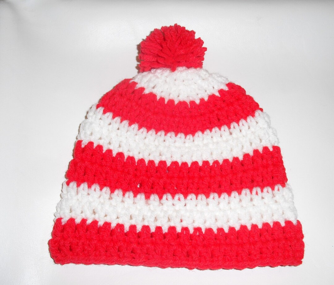 Baby Waldo Who Red and White Hat; Big Red Pompom on Top so You Will ...