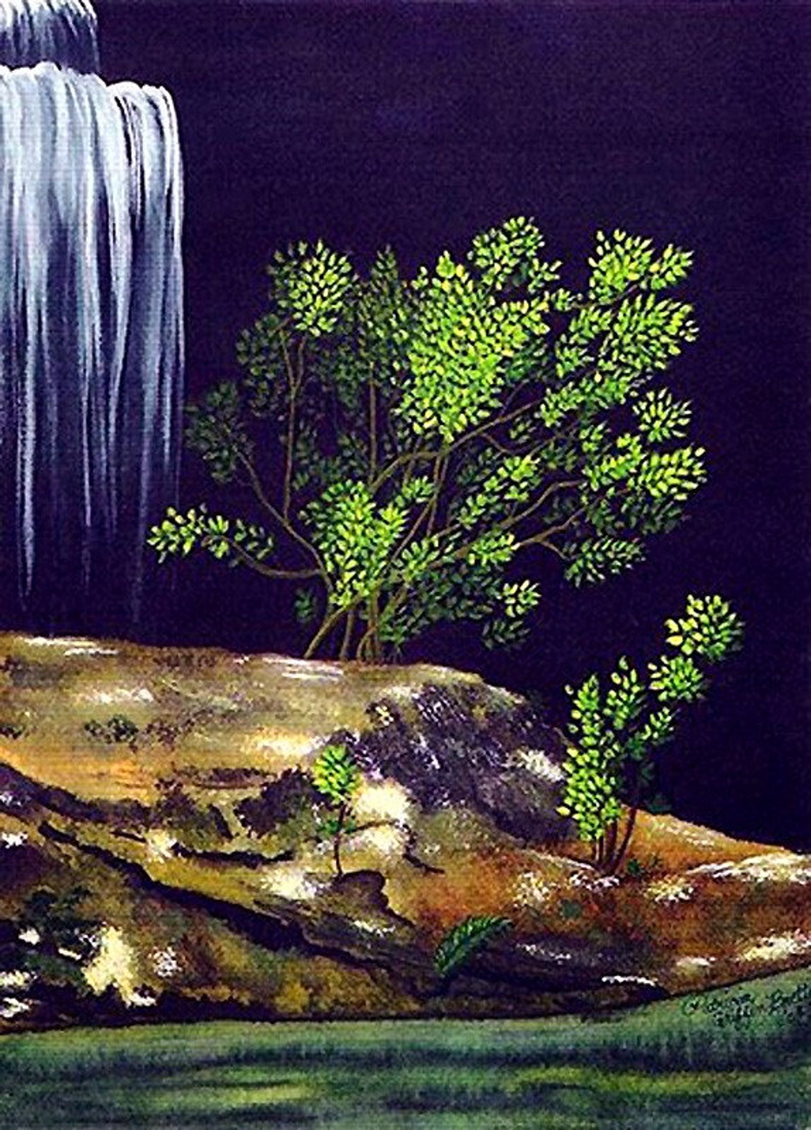 Dark Waters- Fine Art Print- Watercolor Painting, Waterfall Painting ...