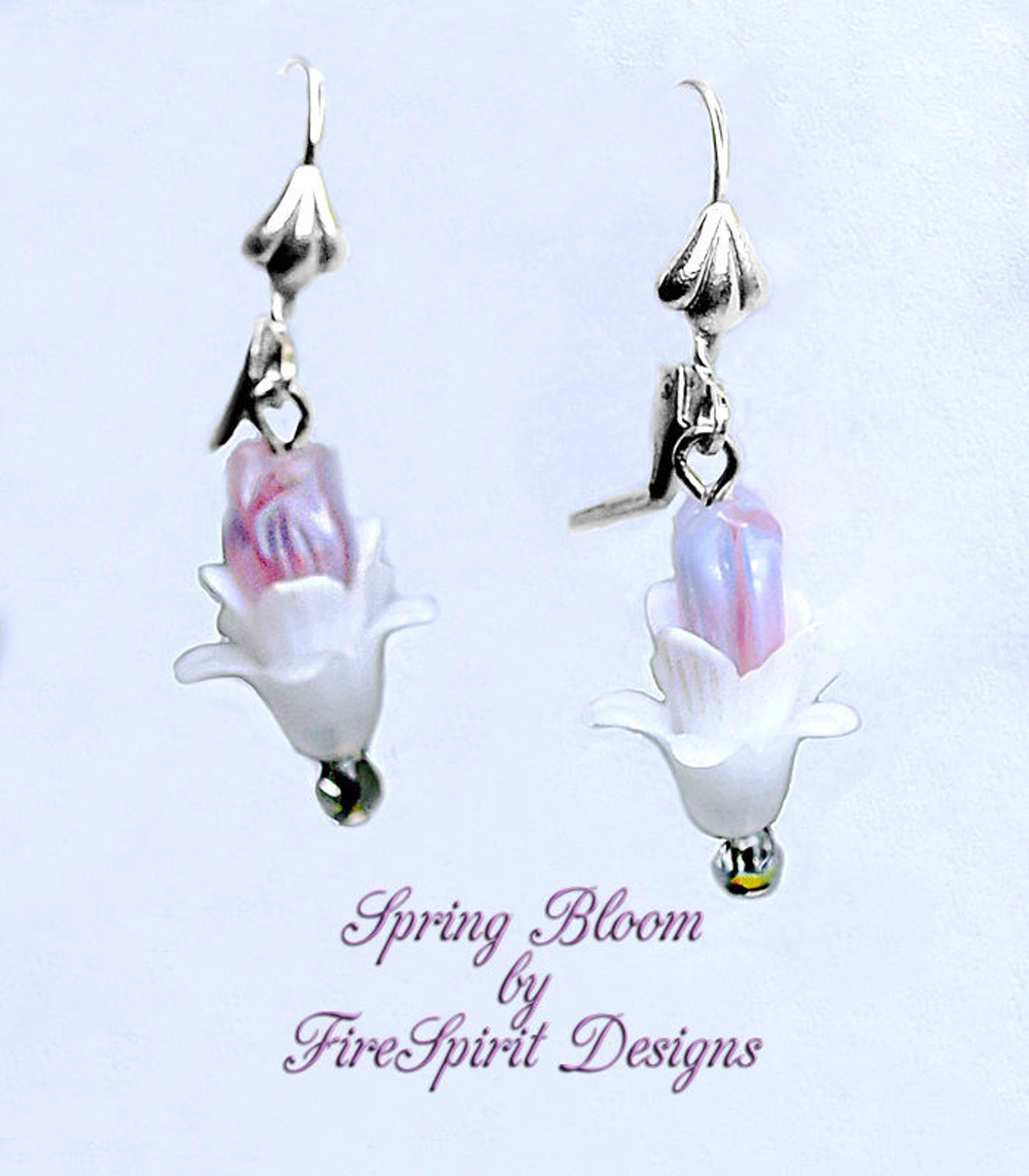 Spring Bloom Handmade Earrings, Handmade Jewelry, Beaded Earrings, Drop ...