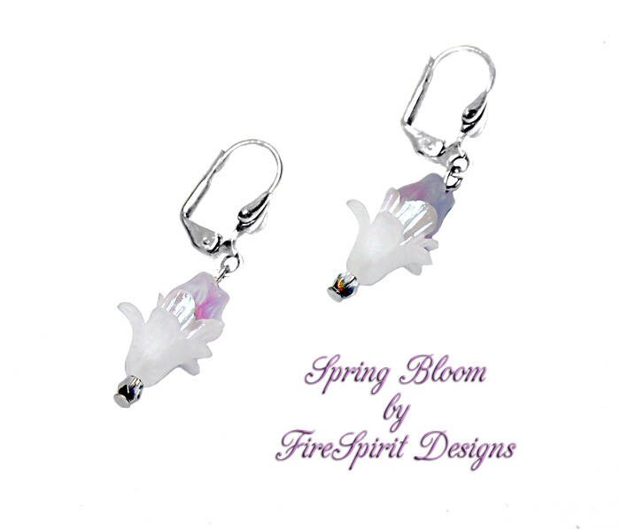 Spring Bloom Handmade Earrings, Handmade Jewelry, Beaded Earrings, Drop ...