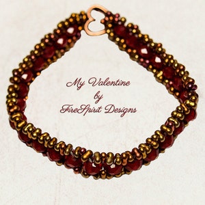 My Valentine Beadwoven Bracelet Handmade Bracelet Handwoven Bracelet ...