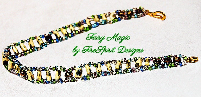 Fairy Magic- Beadwoven Bracelet- Handmade Bracelet- Handwoven Bracelet ...