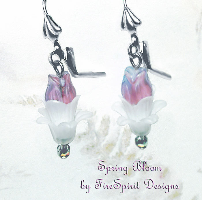 Spring Bloom Handmade Earrings, Handmade Jewelry, Beaded Earrings, Drop ...