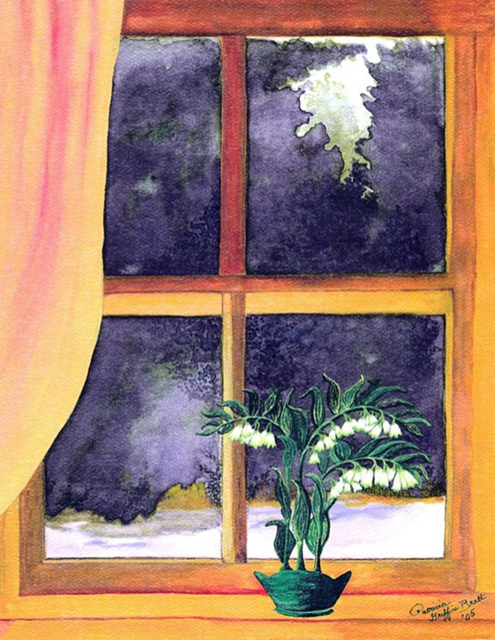 Through the Window- Fine Art Print- Original Watercolor Painting ...