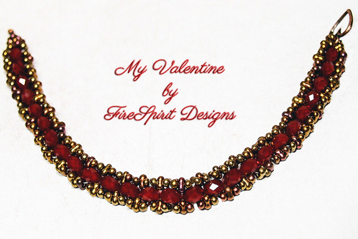 My Valentine Beadwoven Bracelet Handmade Bracelet Handwoven Bracelet ...