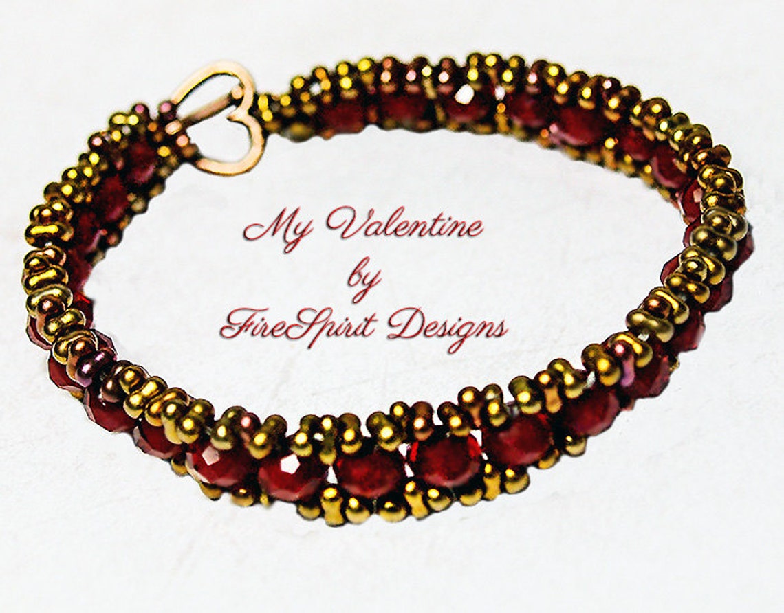 My Valentine Beadwoven Bracelet Handmade Bracelet Handwoven Bracelet ...