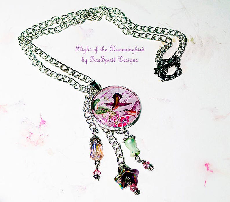 Flight of the Hummingbird- Handmade Necklace, Pendant Necklace, Chain ...