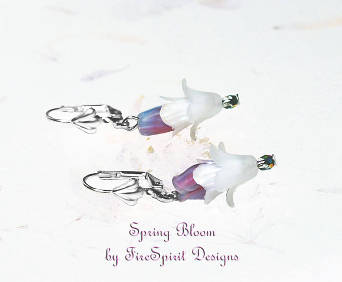 Spring Bloom Handmade Earrings, Handmade Jewelry, Beaded Earrings, Drop ...