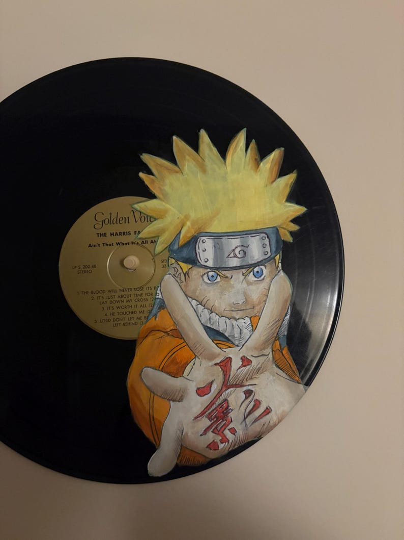 Naruto Uzumaki Hand-painted Vinyl Record - Etsy