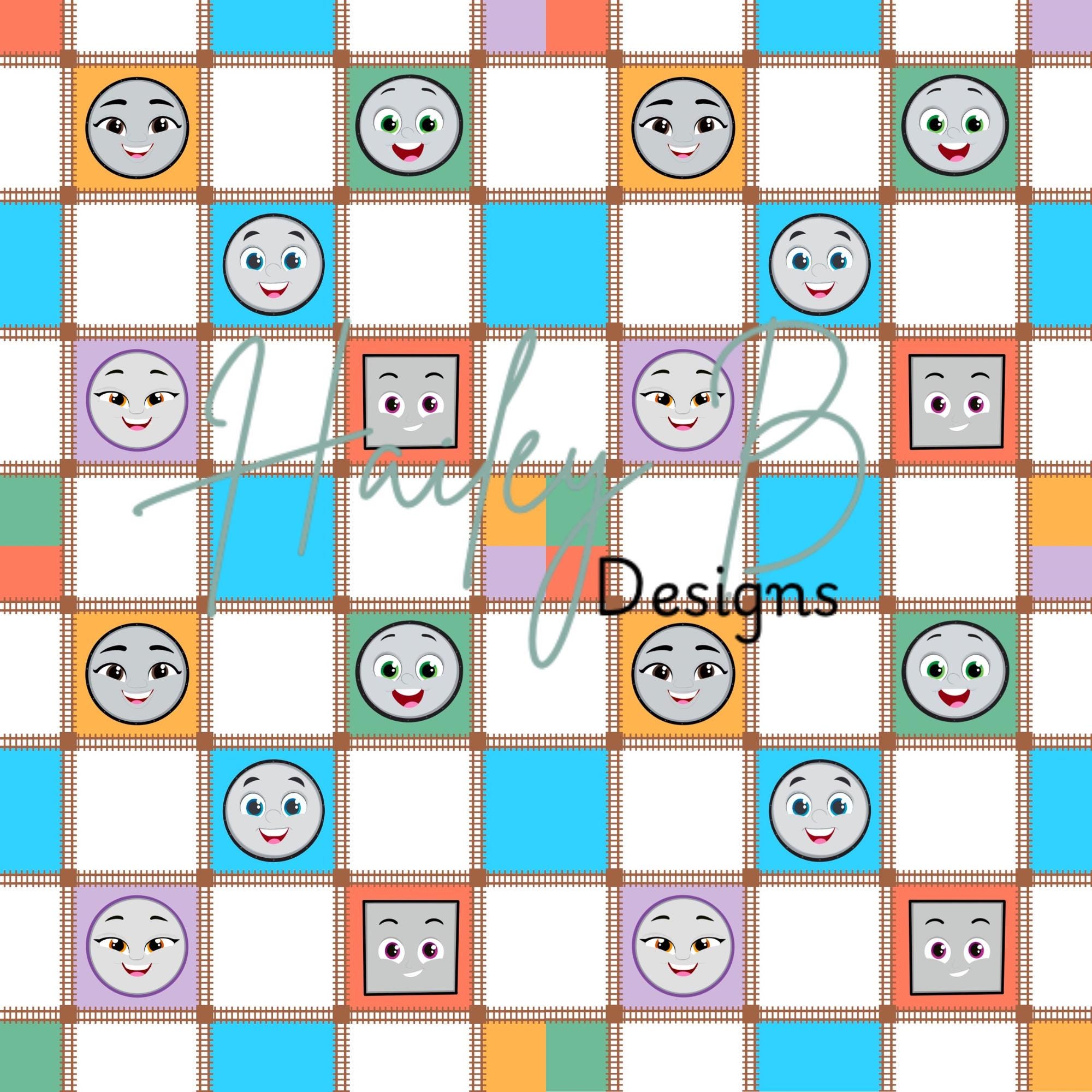 Thomas and Friends All Engines Go Seamless Pattern, Repeating Digital ...