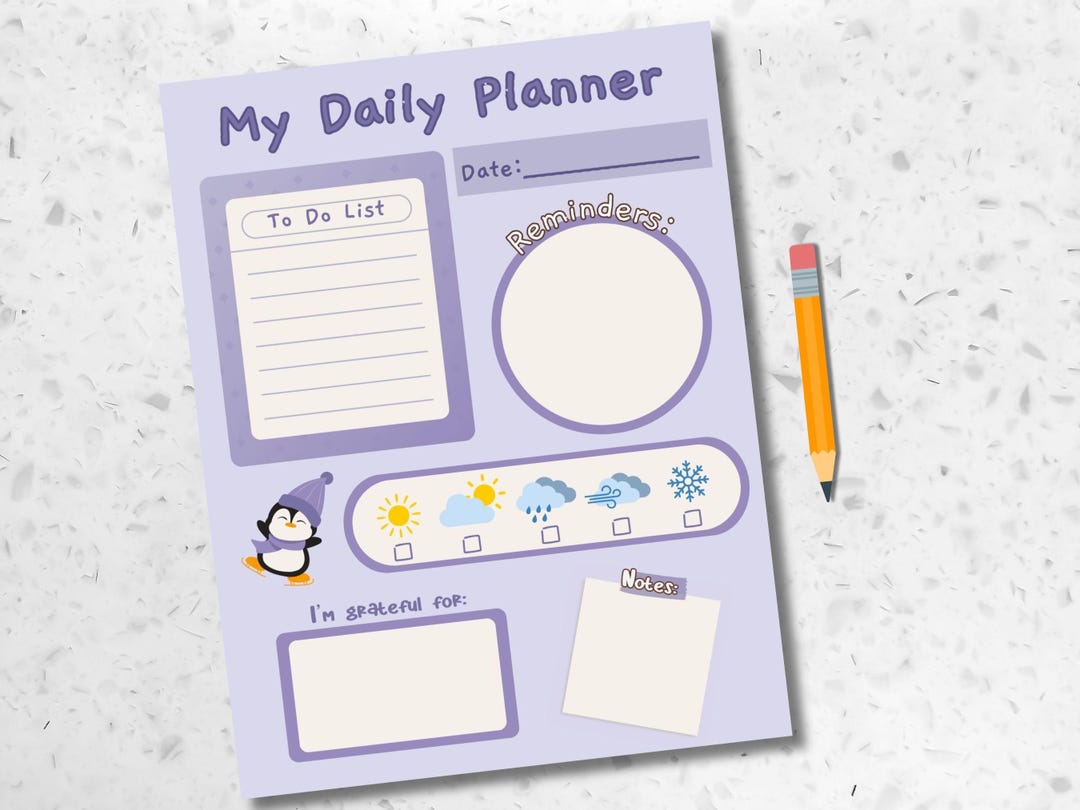Kids Daily Digital Planner, Kids Daily Planner, Kids Digital Planner ...