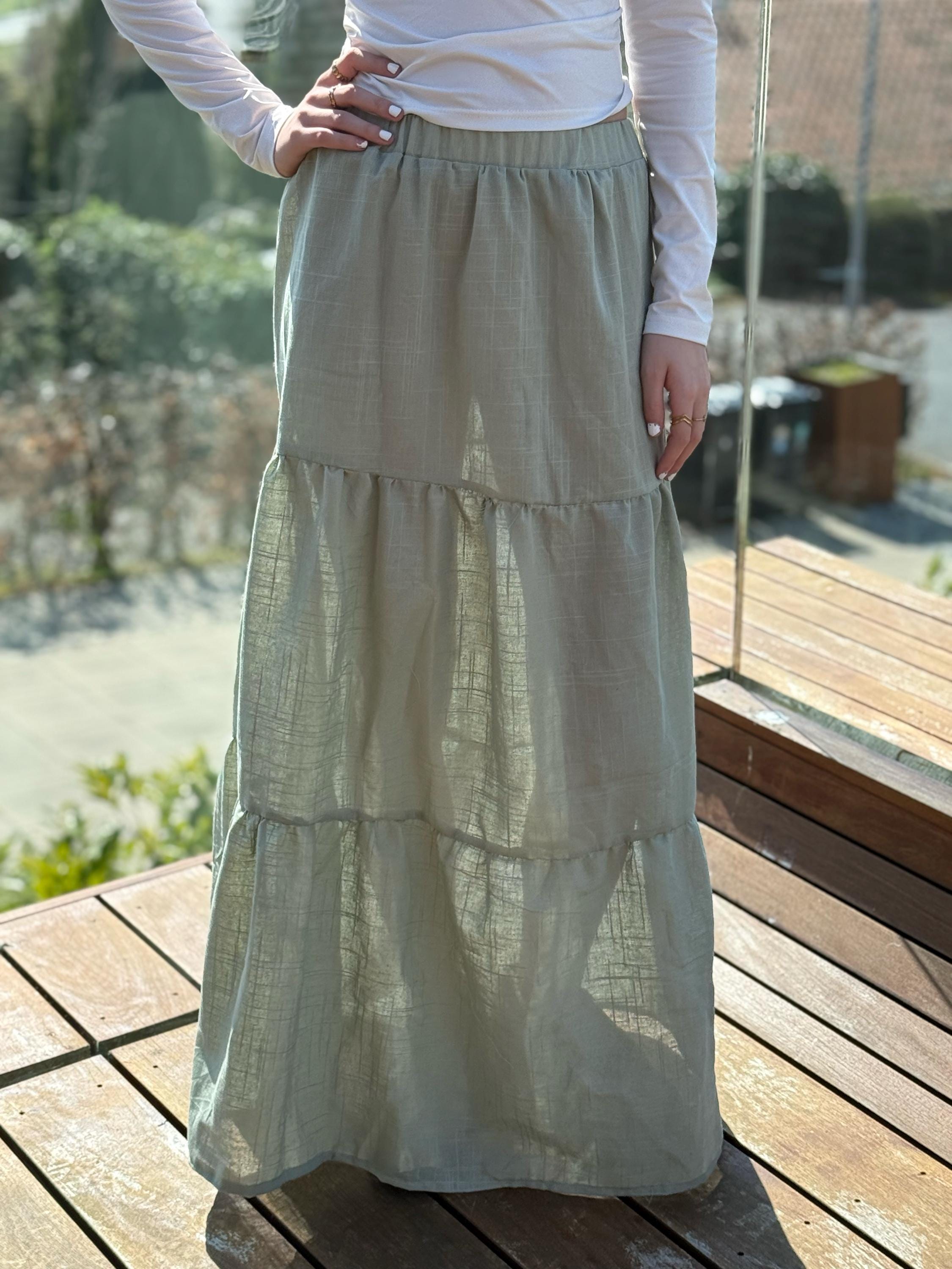 Beginner-friendly Sewing Guide: Long Linen Skirt - Etsy