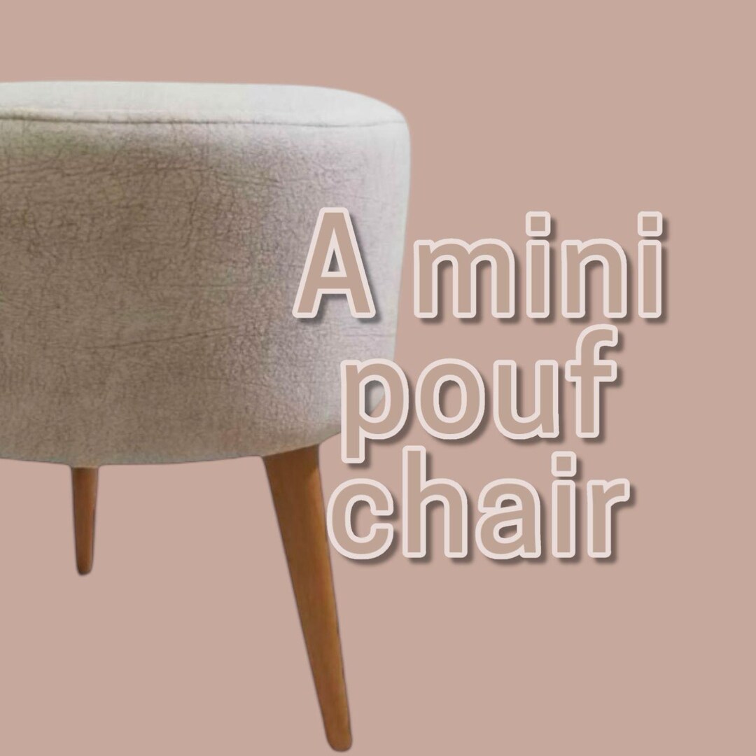 Mini Pouf, Modern Pouf, Round Pouf Stool, Footrest Bench, Bedroom Pouf ...
