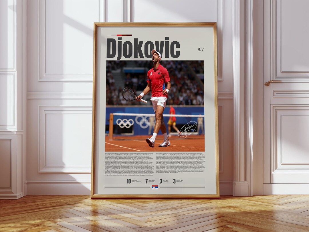 Novak Djokovic Poster, Tennis Poster, Motivational Poster, Sports ...