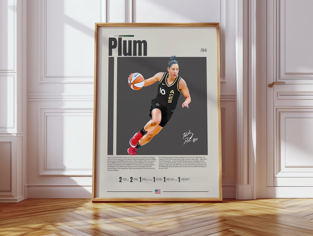 Kelsey Plum Poster, Las Vegas Aces, WNBA Poster, Sports Poster, Mid ...