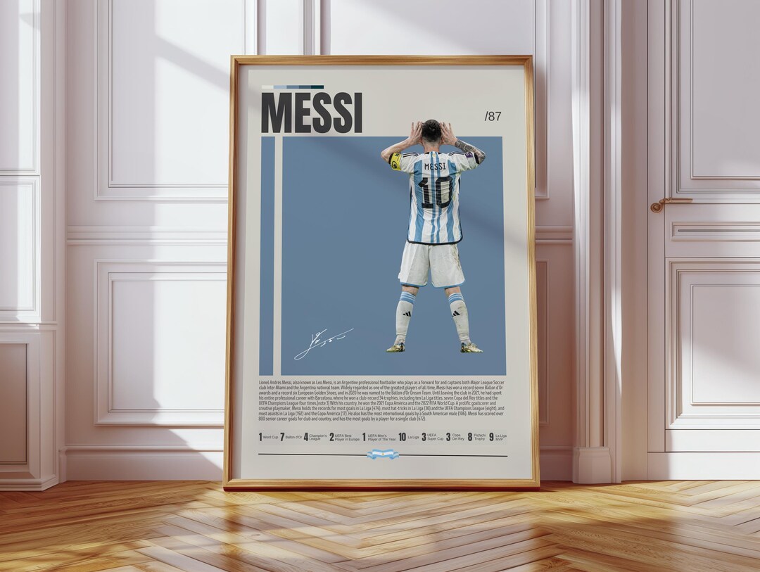 Lionel Messi Poster, Inter Miami Poster, Soccer Gifts, Sports Poster ...