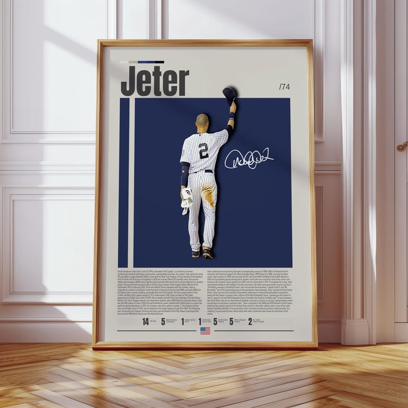 Derek Jeter Poster - Etsy
