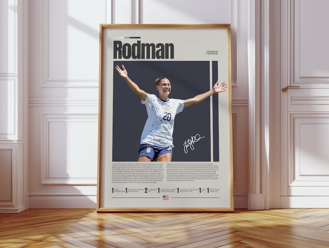 Trinity Rodman Poster, USWNT Poster, Washington Spirit Print, Sports ...