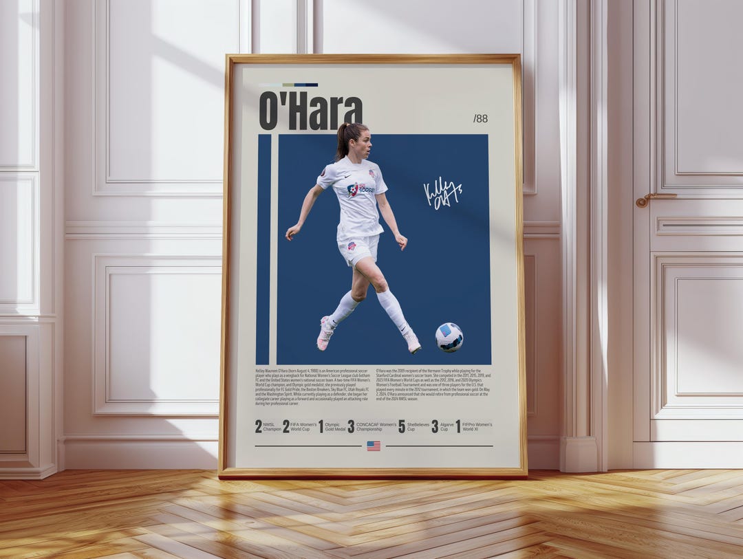 Kelley O'hara Poster, Women’s Soccer, Sports Poster, Football Player ...