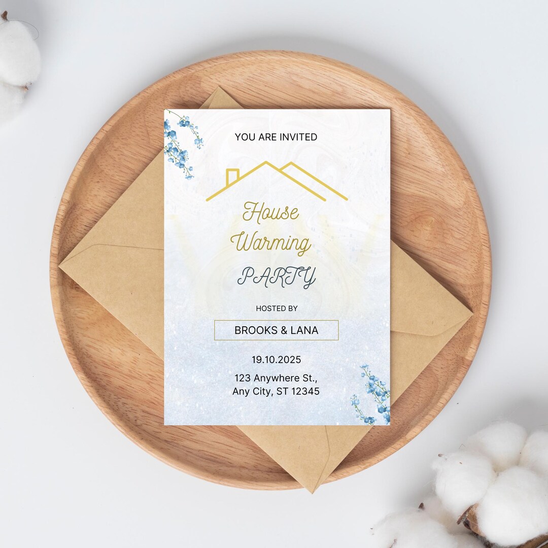 Custom Housewarming Party Invite | Editable Digital Invitation ...