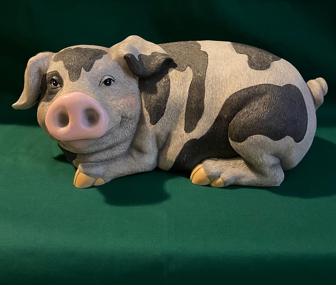 Resin Pig Figurine - Etsy