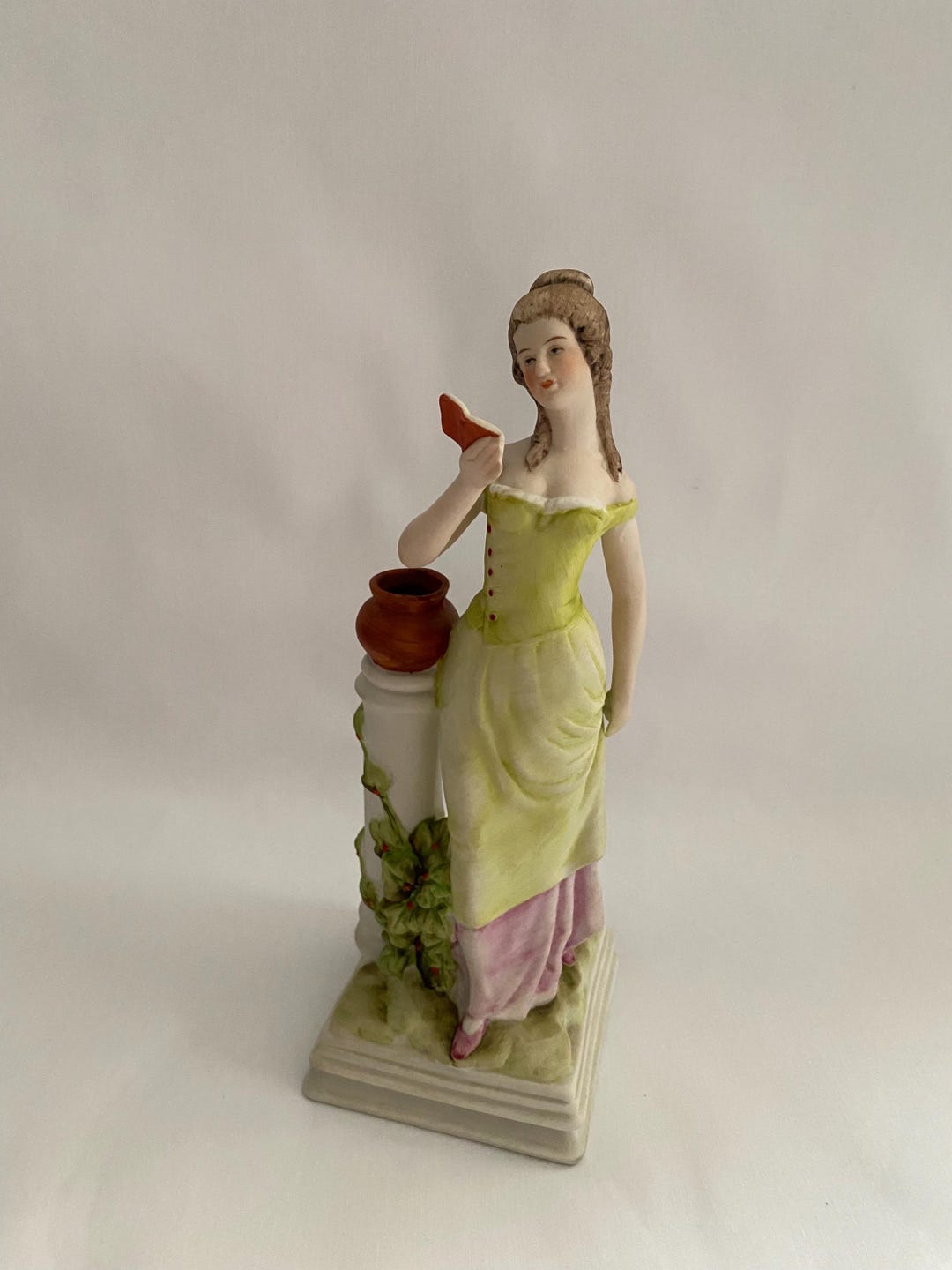Antique Lefton Porcelain Statue Figurine MAIDEN LADY - Etsy