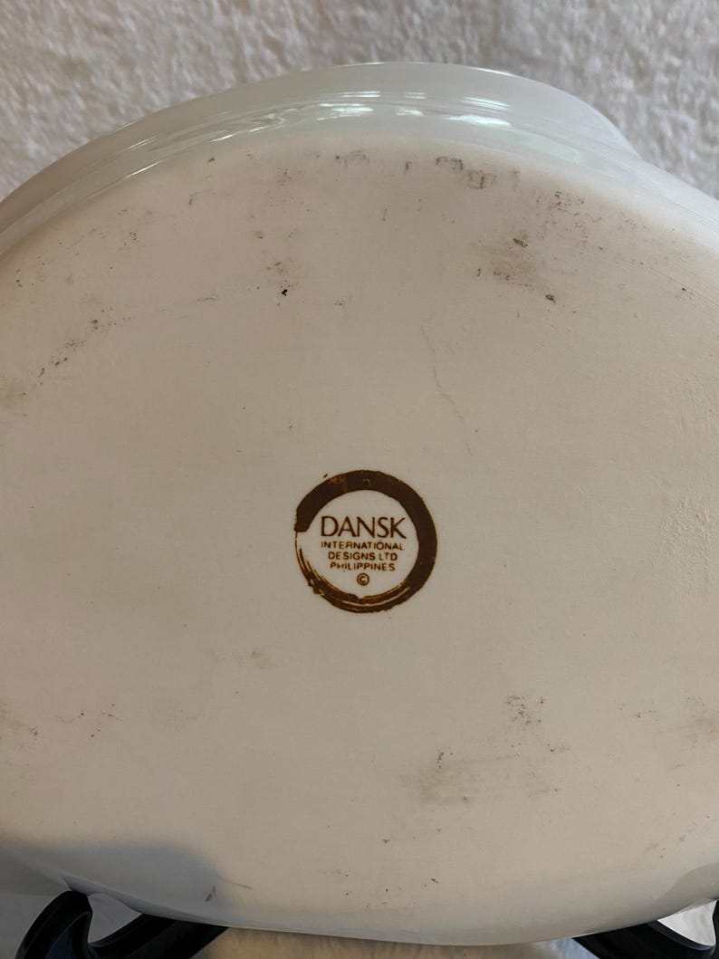 Dansk Arabesque Porcelain Fish Bowl Serving Dish 11.50” Blue White ...