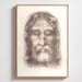 Holy Shroud Face Sketch - Real Face of Jesus, the Shroud of Turin ...