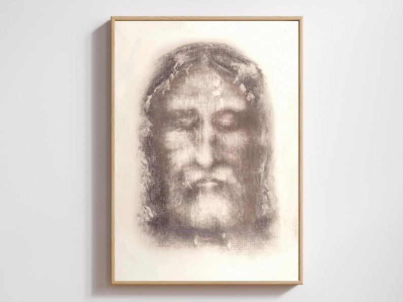 Holy Shroud Face Sketch - Real Face of Jesus, the Shroud of Turin ...