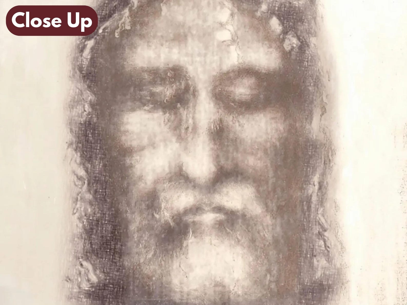 Holy Shroud Face Sketch - Real Face of Jesus, the Shroud of Turin ...