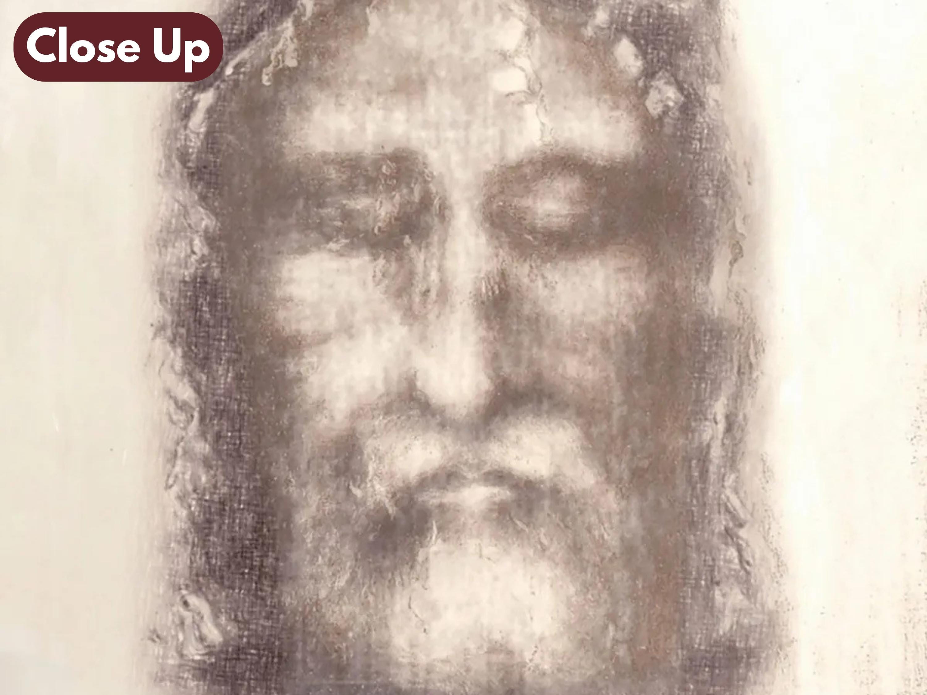 Holy Shroud Face Sketch - Real Face of Jesus, the Shroud of Turin ...