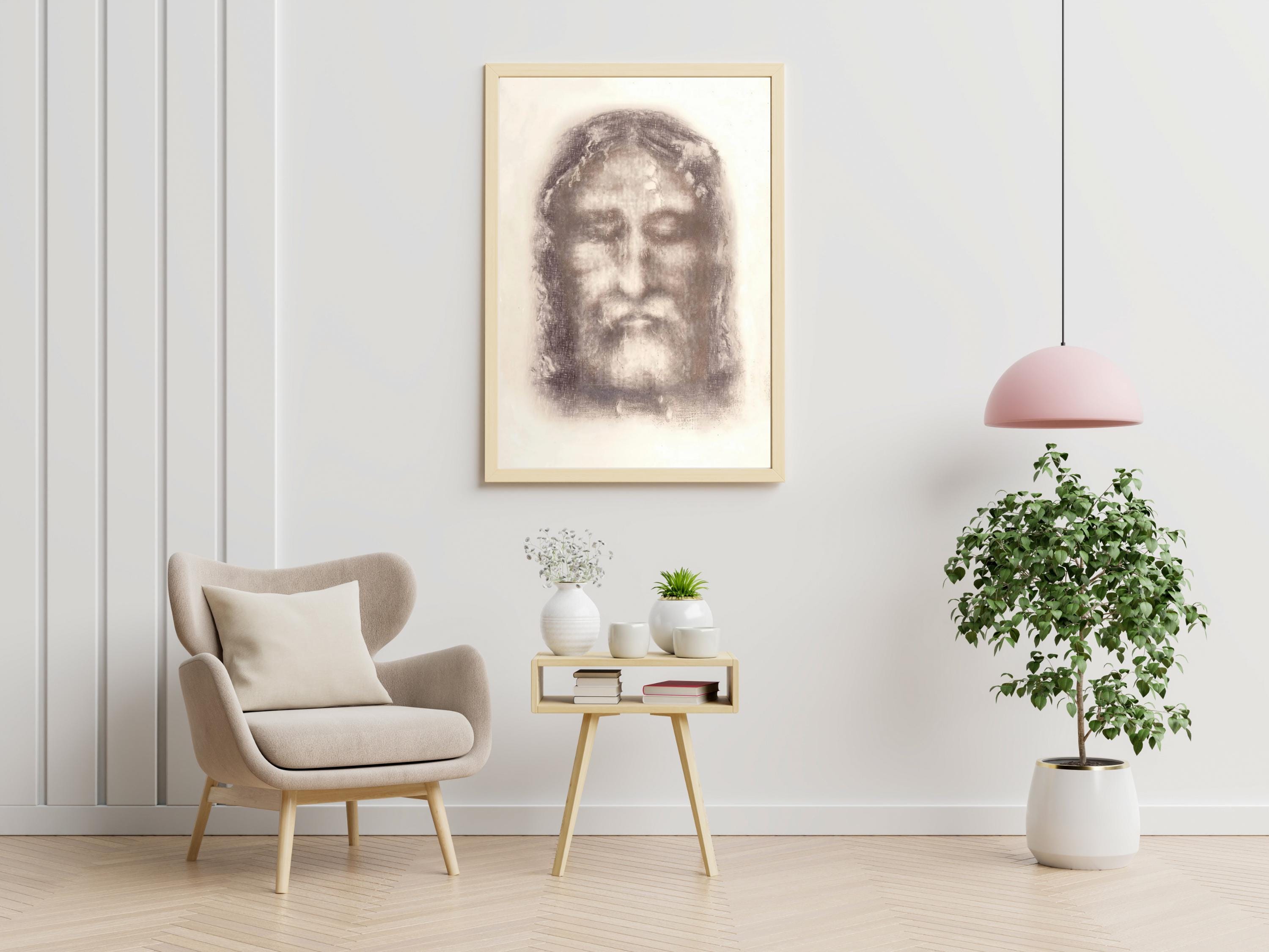 Holy Shroud Face Sketch - Real Face of Jesus, the Shroud of Turin ...