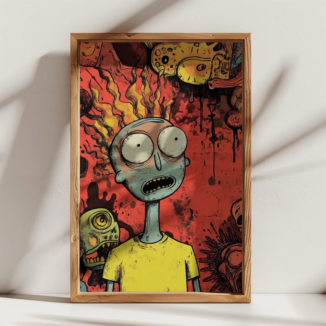 Surreal Zombie Apocalypse Wall Art, Horror-inspired Digital Print, Post ...