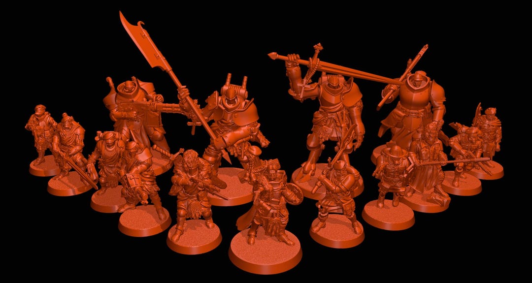 Trench Highlanders Warband - 3D Printed Miniature - Wargaming - Trench ...