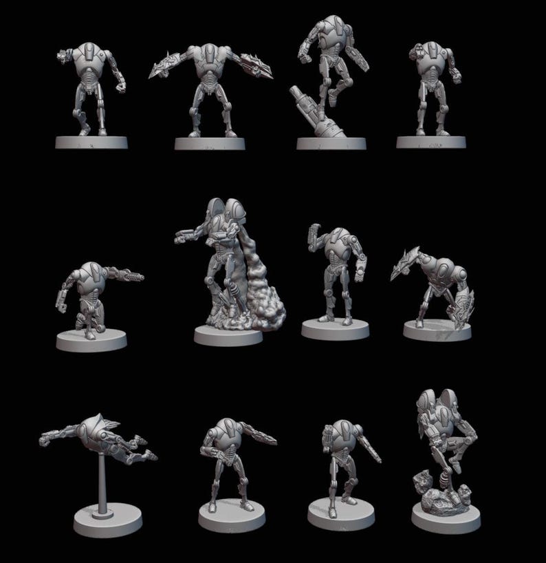 SW Battle Droids B2 Class - Wargamin - Tabletop - 3d Printed Miniature ...