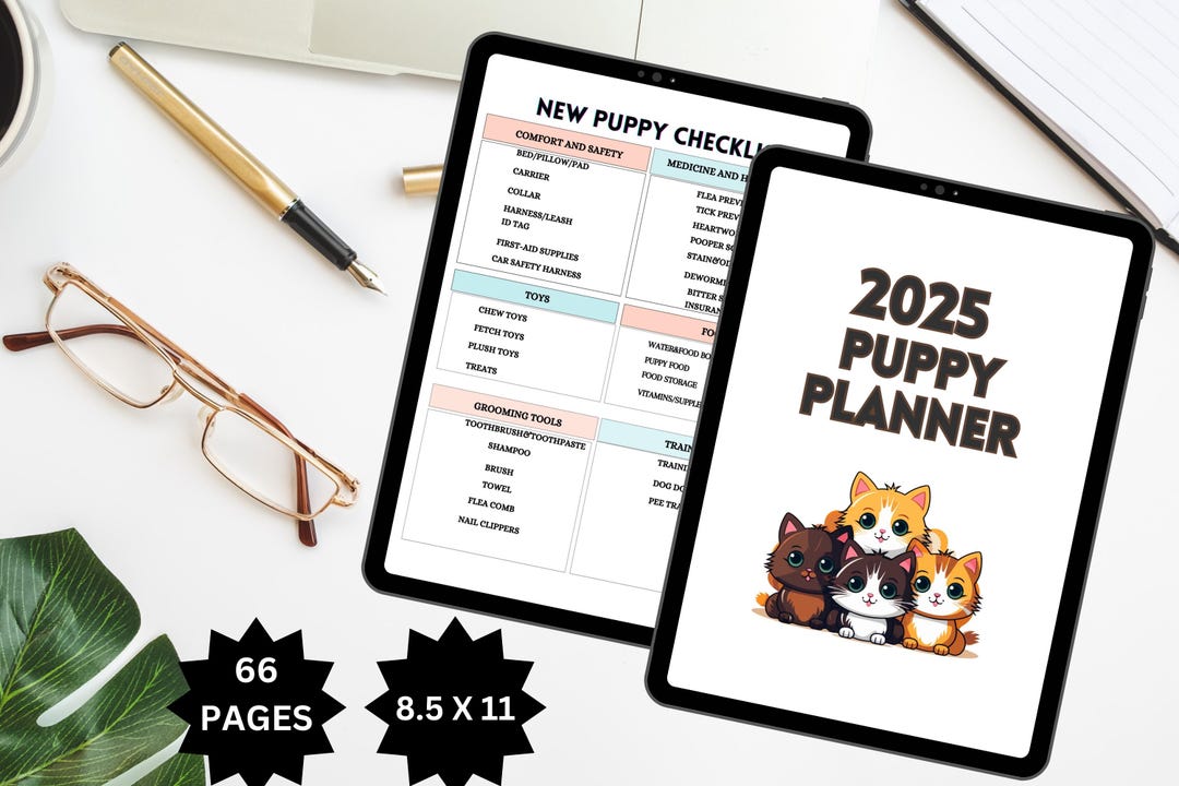 2025 Puppy Planner L | Puppy Stickers | Canine Journal | Dog Memories ...