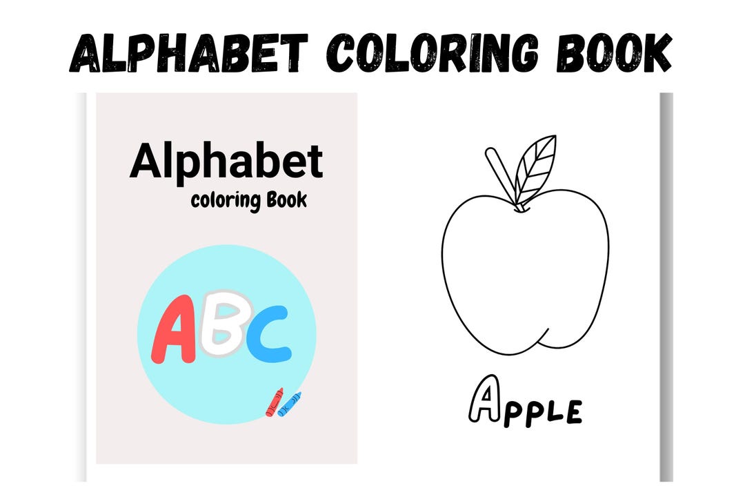 Alphabet Coloring Book | First Abc Book | Baby Shower Coloring | Abc ...