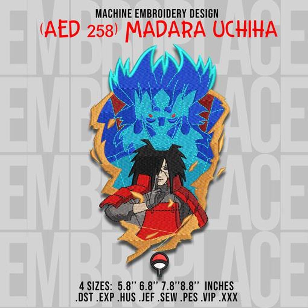 Madara Uchiha Embroidery Design - Etsy
