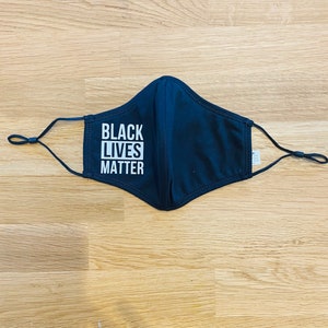 Black Lives Matter Adjustable and Reversible Face Mask BLM Protest Face ...