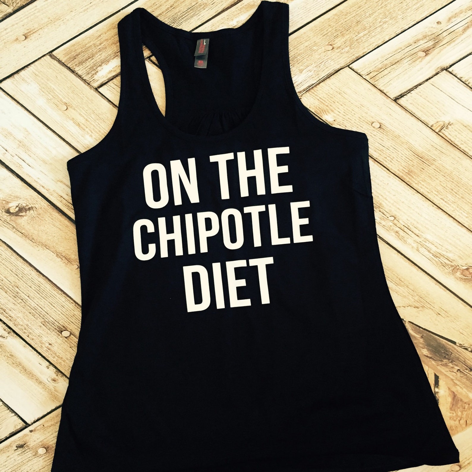 I'm on the Chipotle Diet Racer Back Tank Top Shirt Work - Etsy