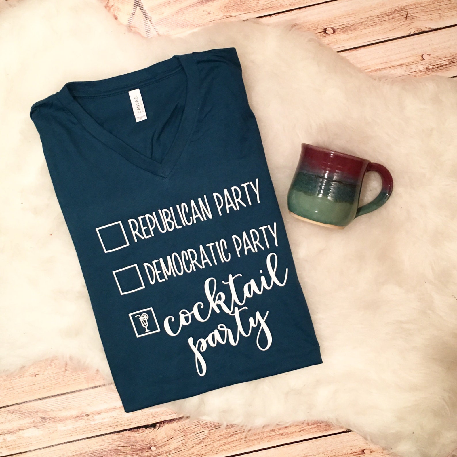 Trendy Funny Election Tee Shirt Republican Democrat Cocktail Party ...