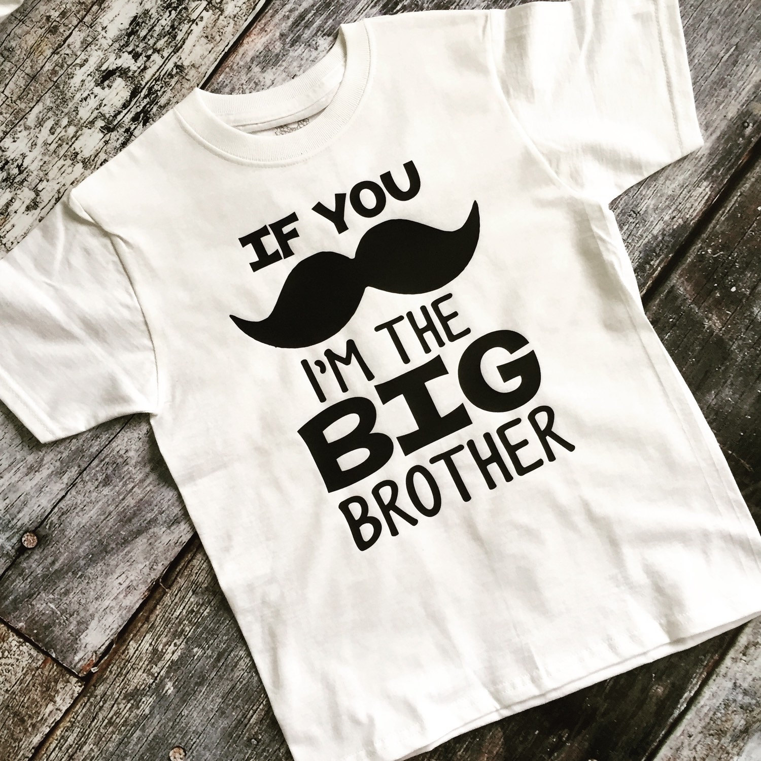 If You Mustache I'm the Big Brother Sister Pregnancy Announcement Baby ...
