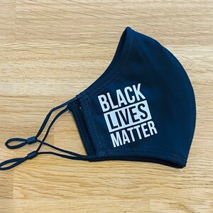 Black Lives Matter Adjustable and Reversible Face Mask BLM Protest Face ...