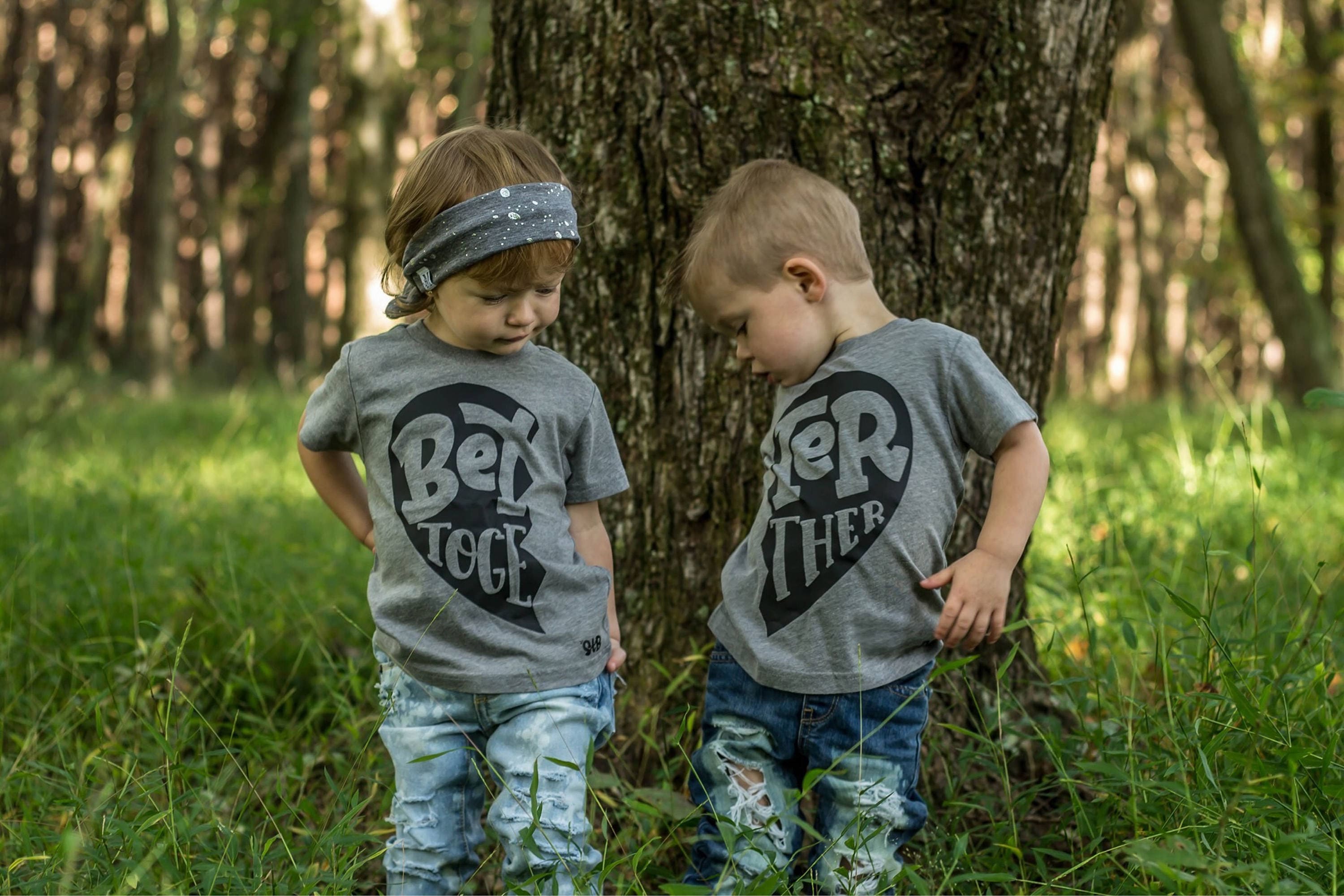 Better Together BOLD Matching Set Twins Siblings Baby Shower | Etsy