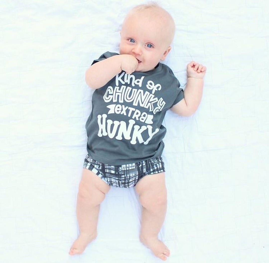 Kind of Chunky Extra Hunky, Kid's Trendy Tee, Bodysuit, Baby Tee ...