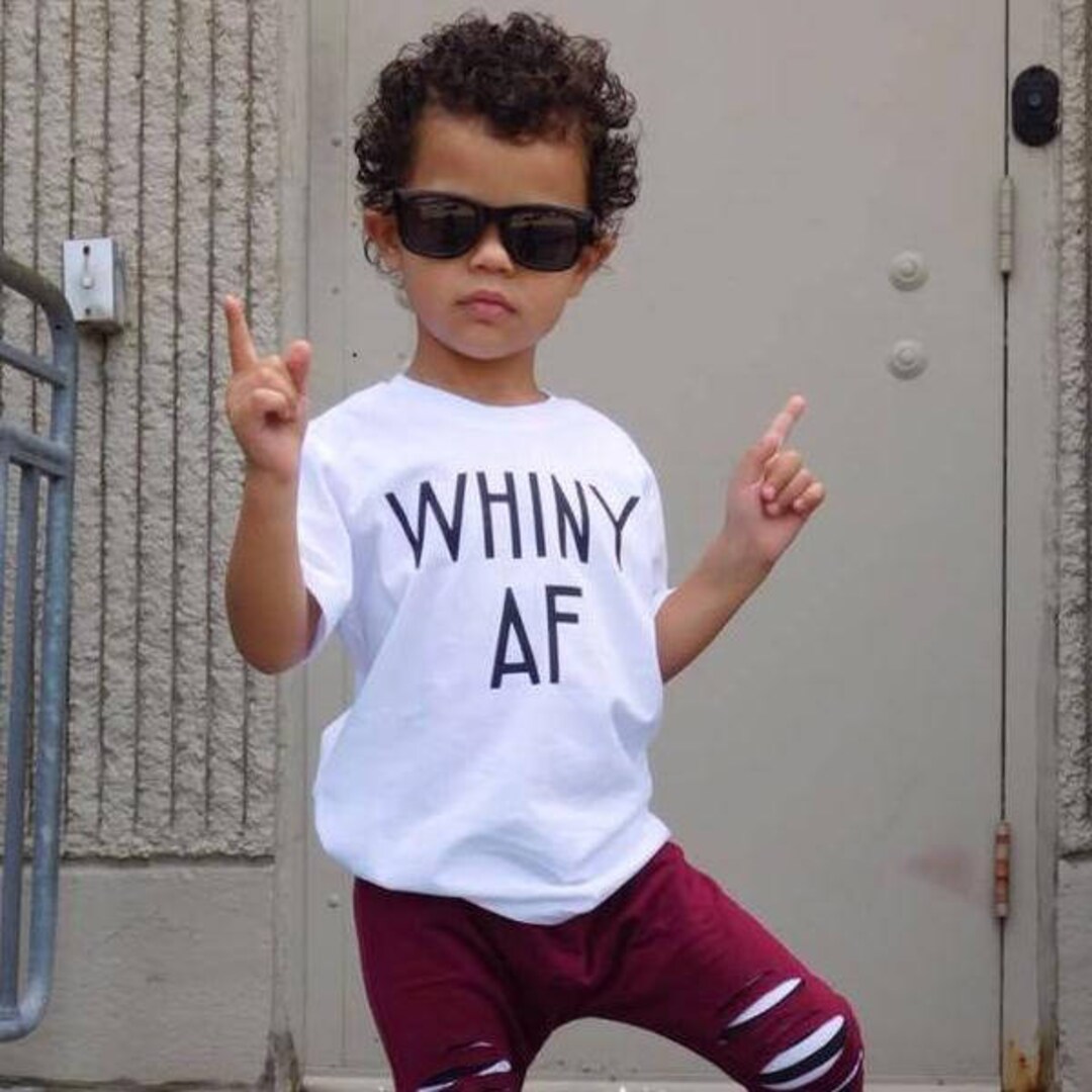 Whiny AF Funny Kid's Trendy Tee or Bodysuit Baby Toddler Boy Girl ...
