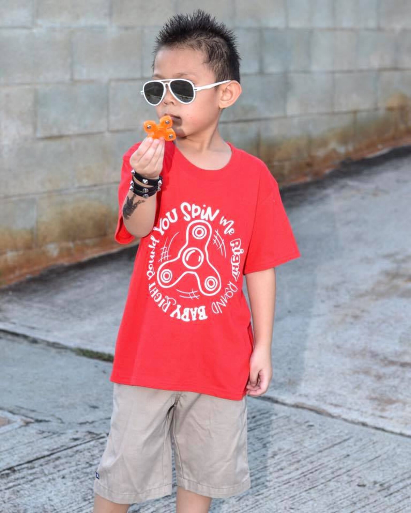 Funny Kid Tee Fidget Spinner Boy Shirt You Spin Me Right - Etsy