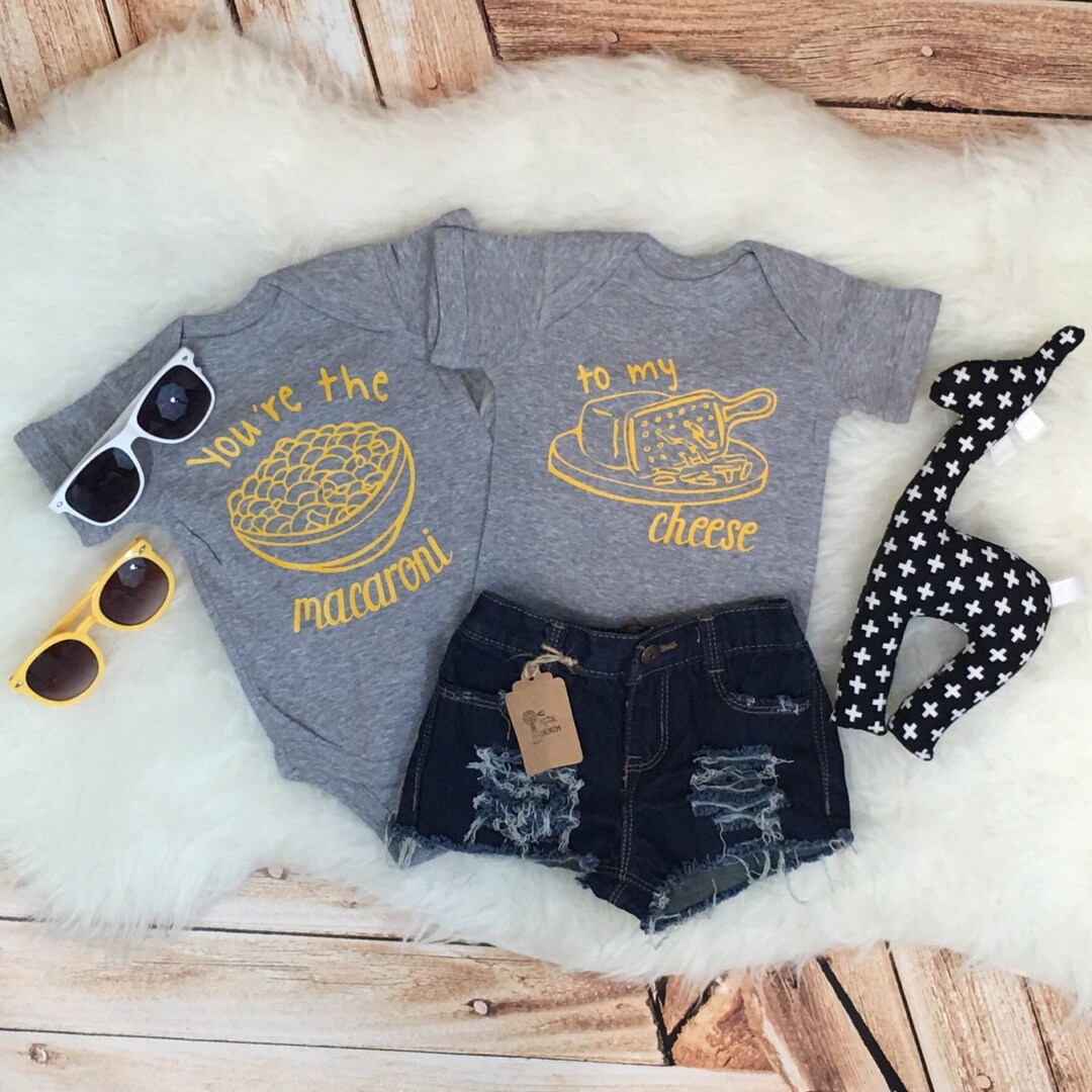 Matching Tees, Macaroni Cheese, Twins, Twins Clothes, Sibling Set, Best ...