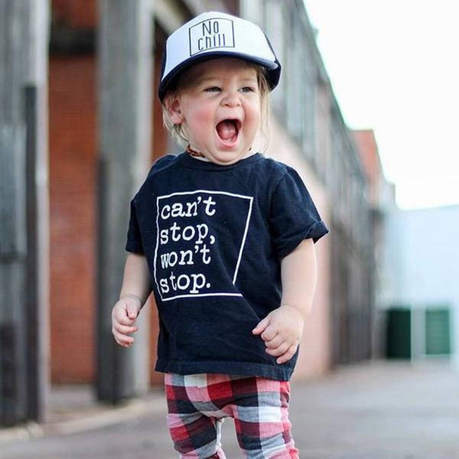 Can't Stop Won't Stop Kid's Trendy Tee or Bodysuit Baby Toddler Boy ...